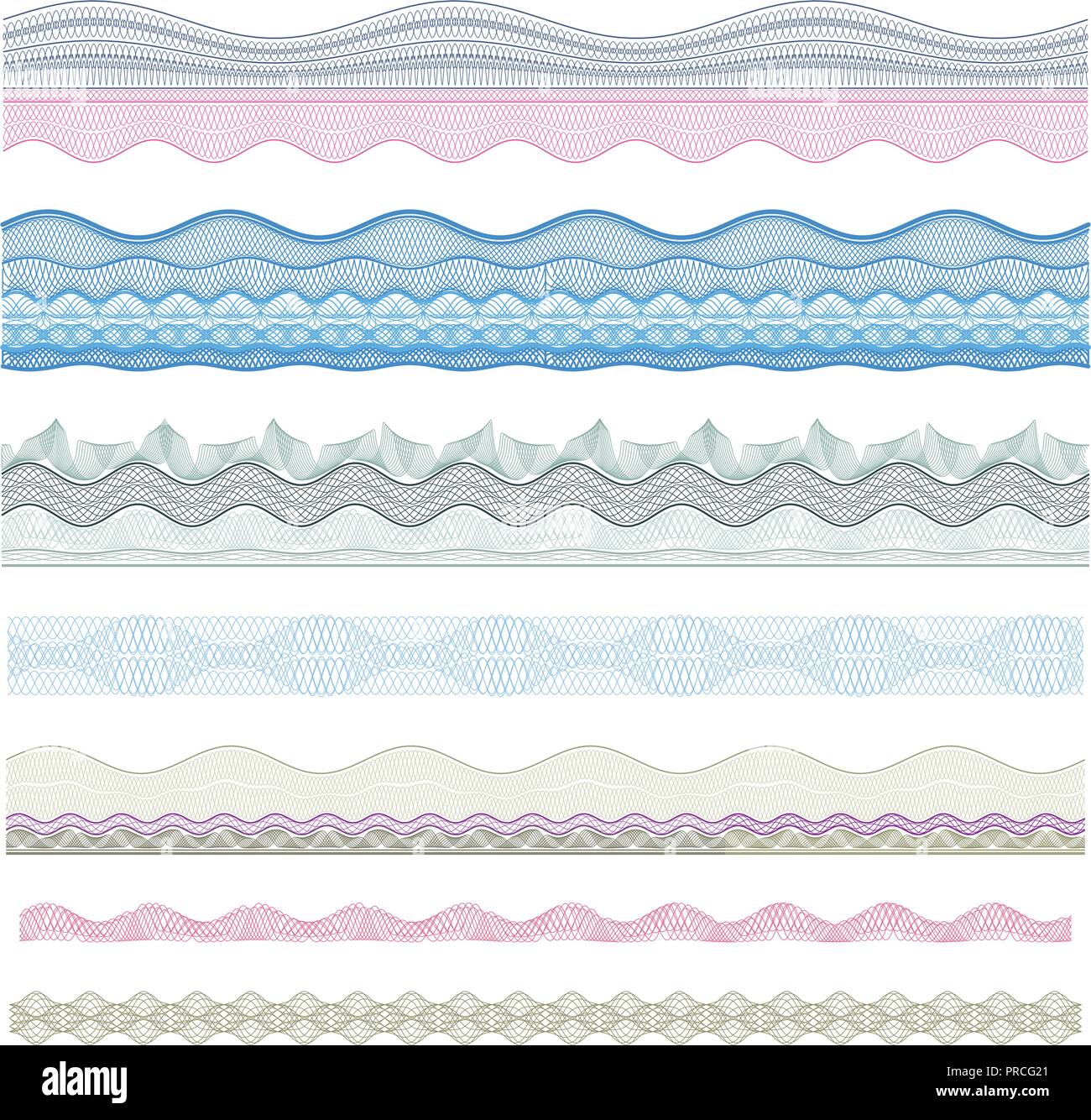 guilloche decorative borders set Stock Vector Image & Art - Alamy