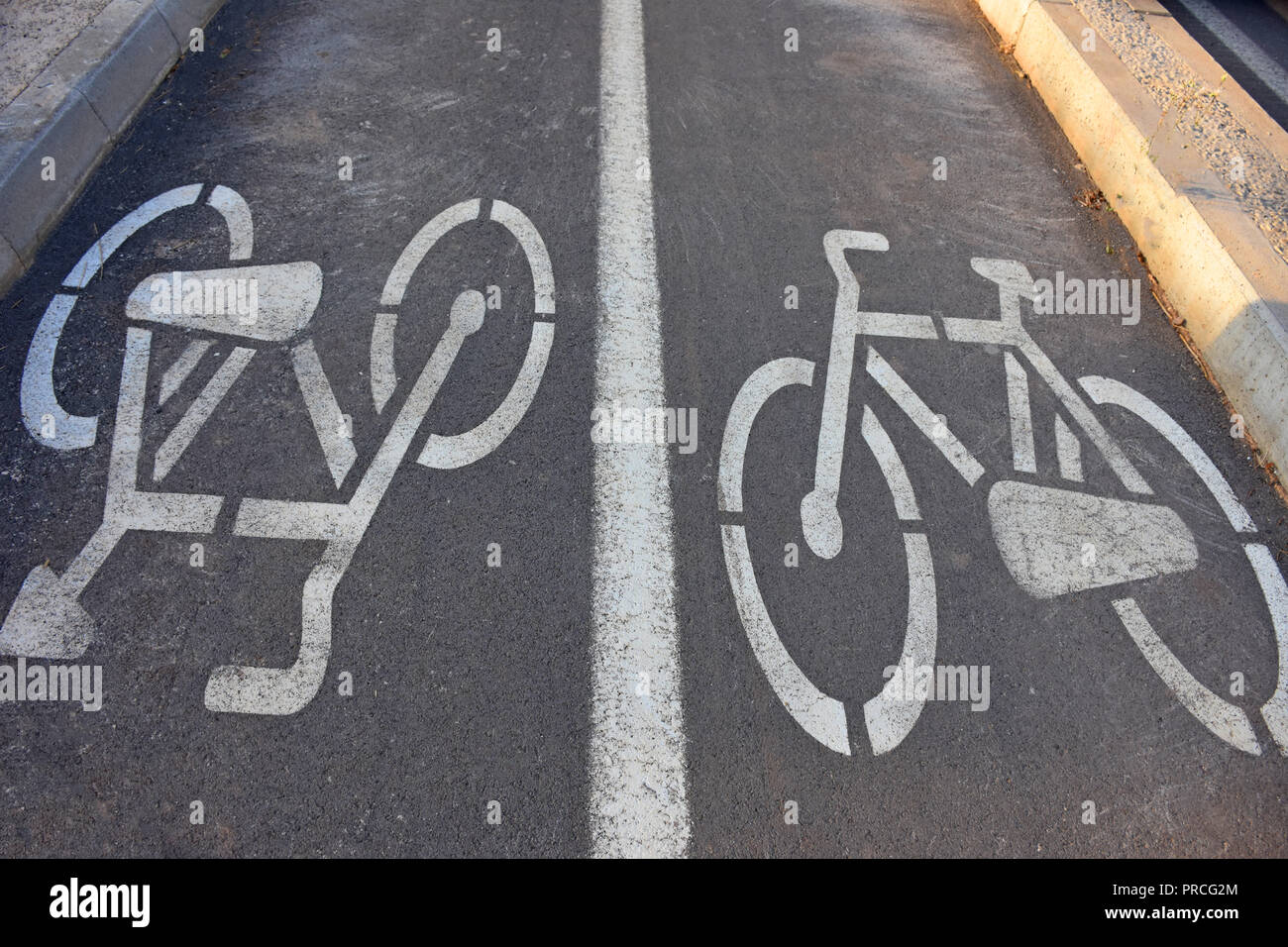 Signals, equipment and structure for cycle track Stock Photo - Alamy