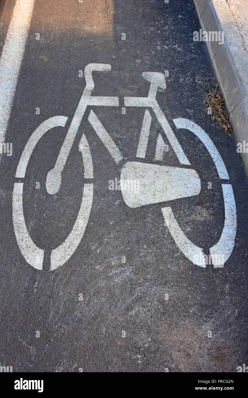 Signals, equipment and structure for cycle track Stock Photo - Alamy
