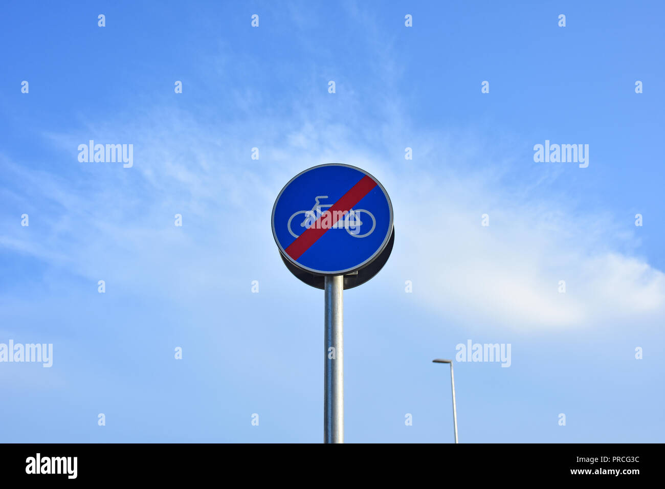 Signals, equipment and structure for cycle track Stock Photo - Alamy