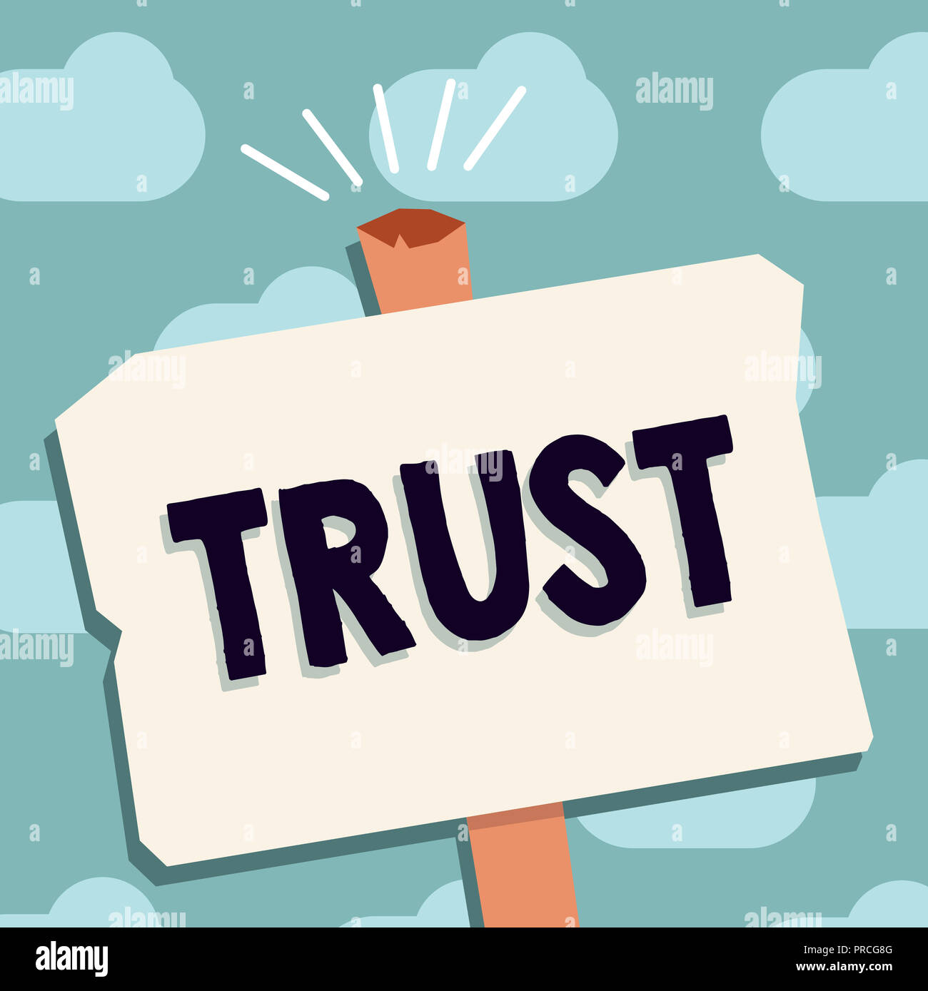 Text sign showing Trust. Conceptual photo firm belief in reliability ...