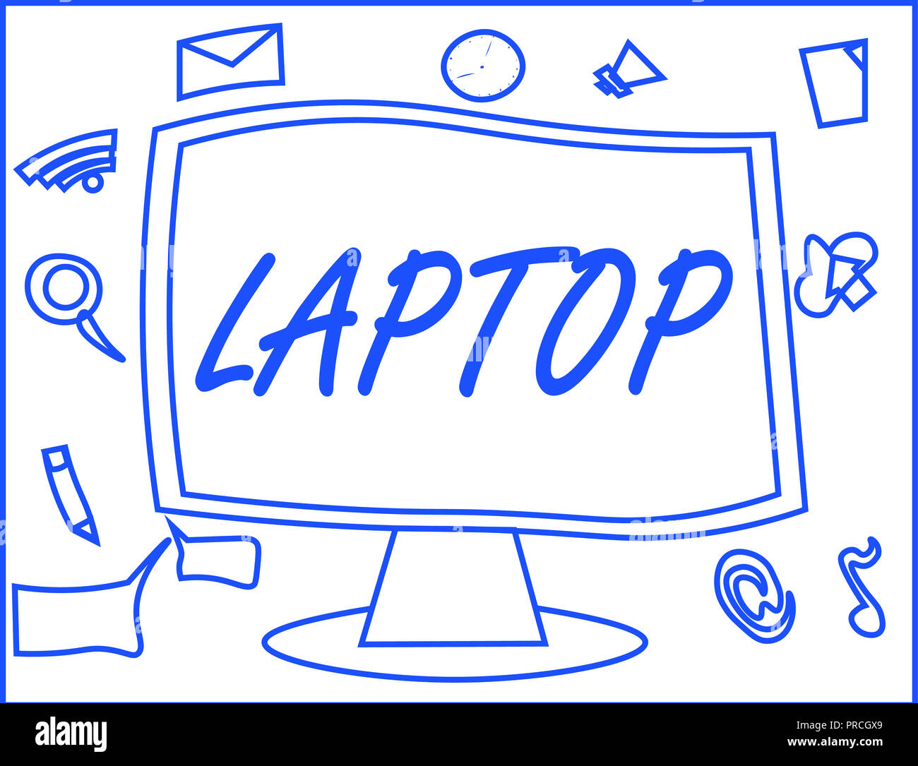 Handwriting text writing Laptop. Concept meaning computer that is ...