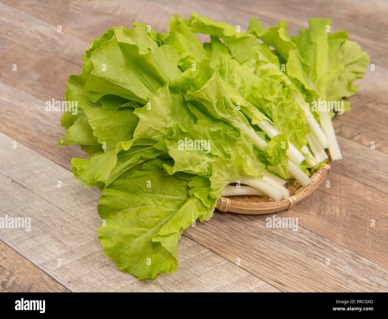 Lovely and healthy vagetables (Chinese cabbage or Bok-choy) in wooden ...