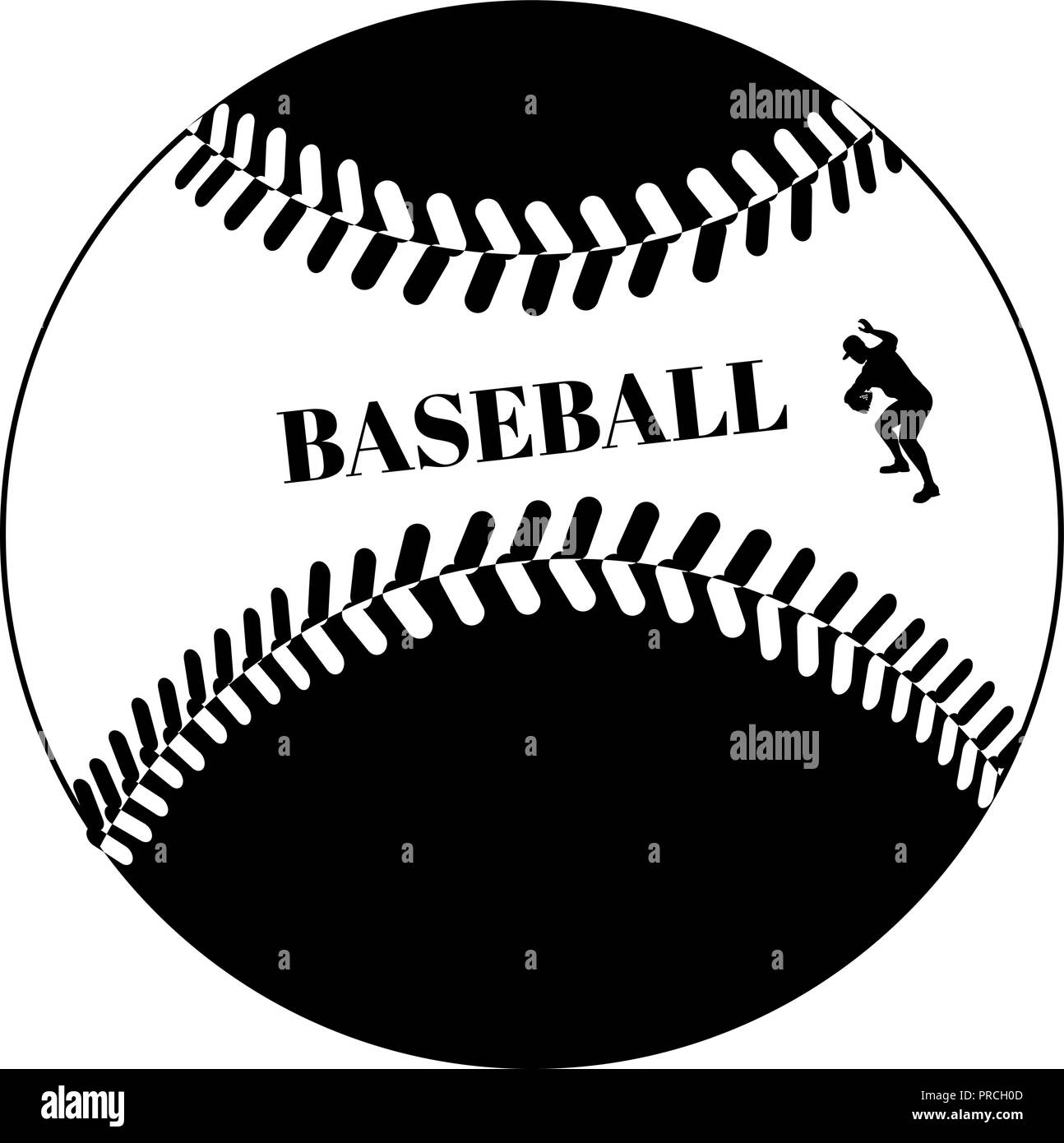Base ball illustration Black and White Stock Photos & Images - Alamy