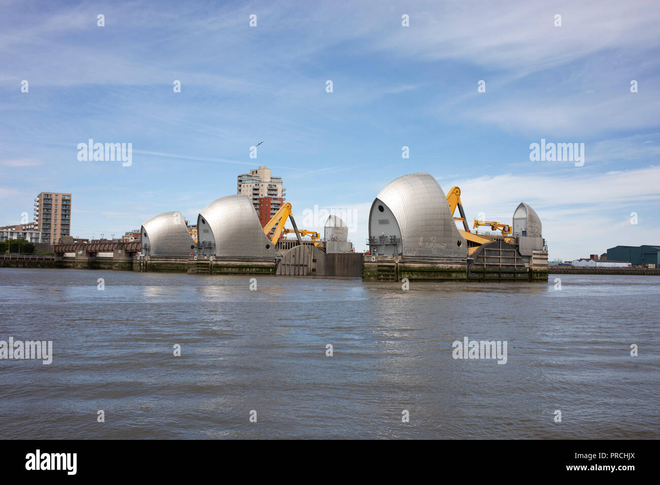 The Thames Barrier in London, United Kingdom. This is the flood ...