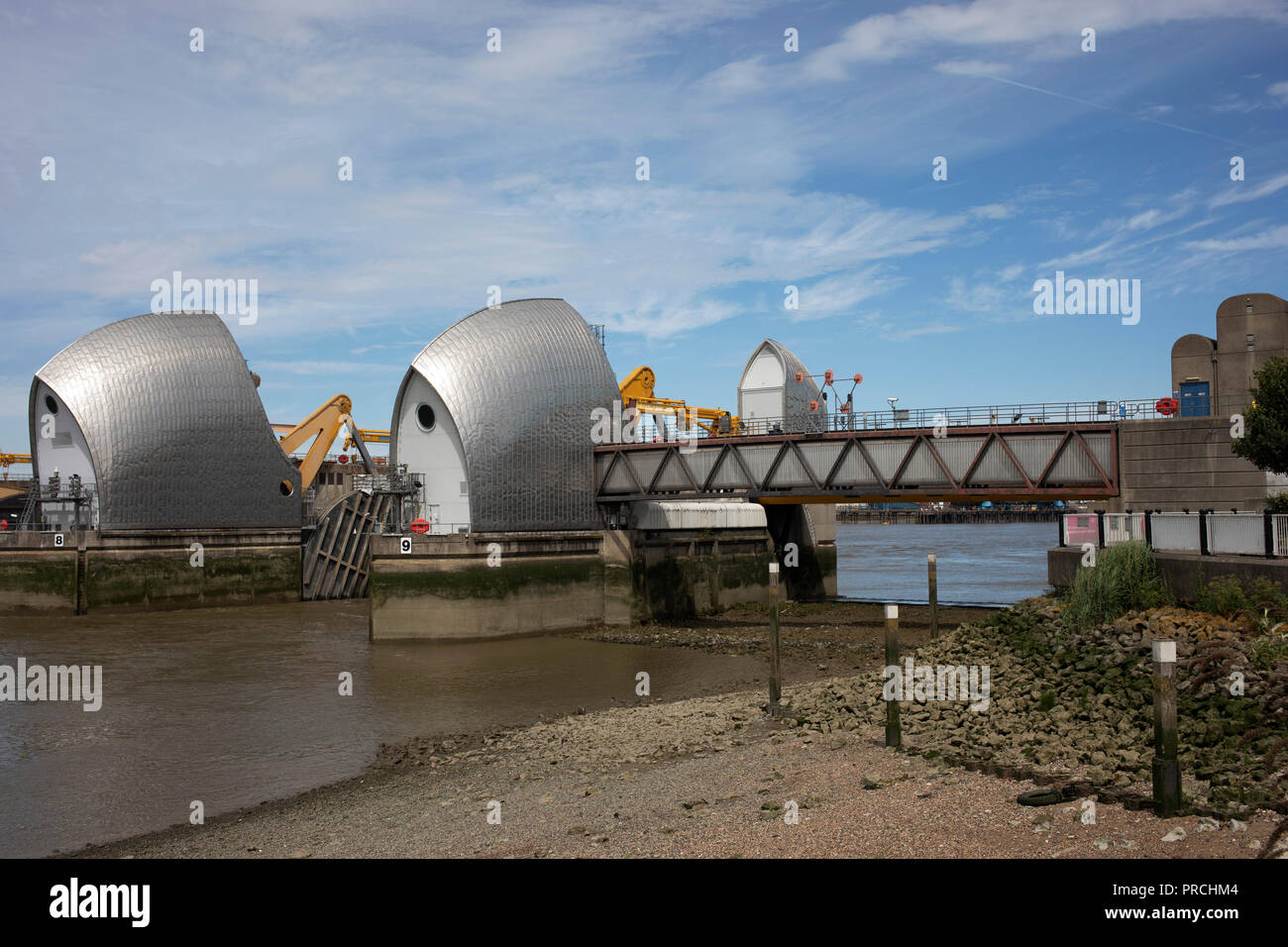 The Thames Barrier in London, United Kingdom. This is the flood ...