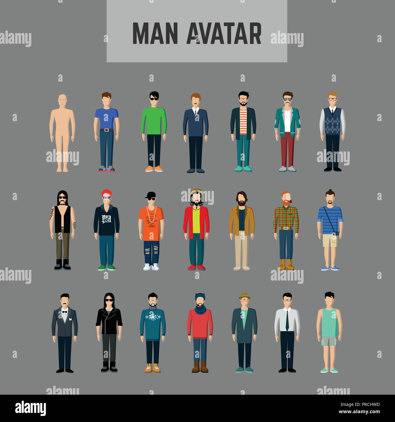 Businessman character avatar head Stock Vector Images - Alamy