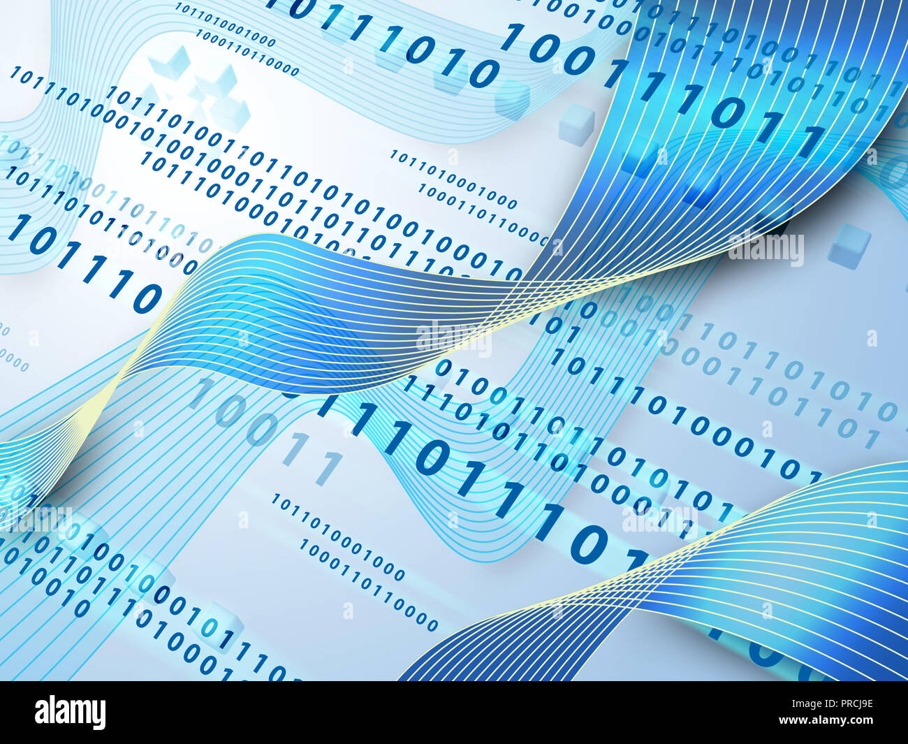 High technology background showing some binary data streams. Digital illustration Stock Photo ...