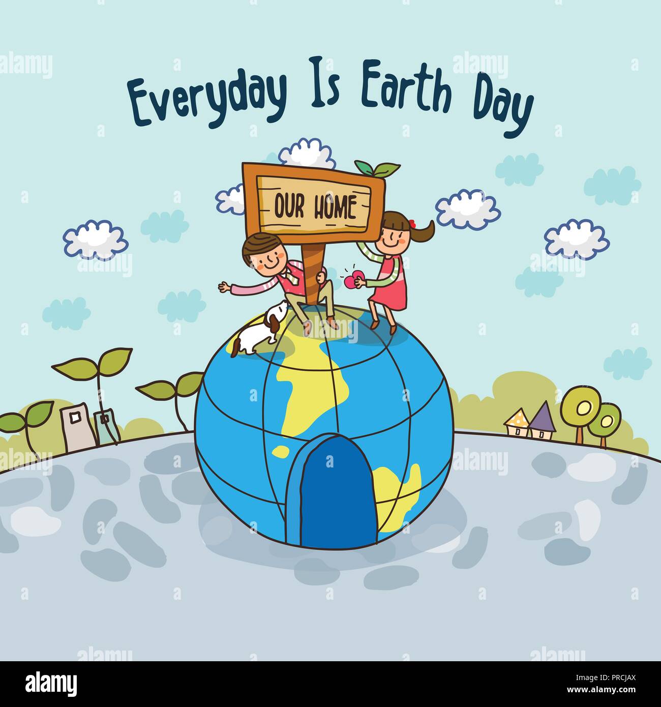 Earth day character Stock Vector Images - Alamy