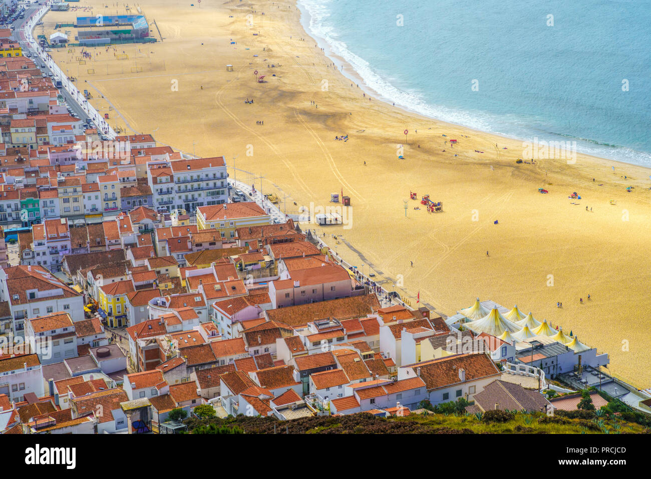 Aerial view beach in nazare hi-res stock photography and images - Alamy