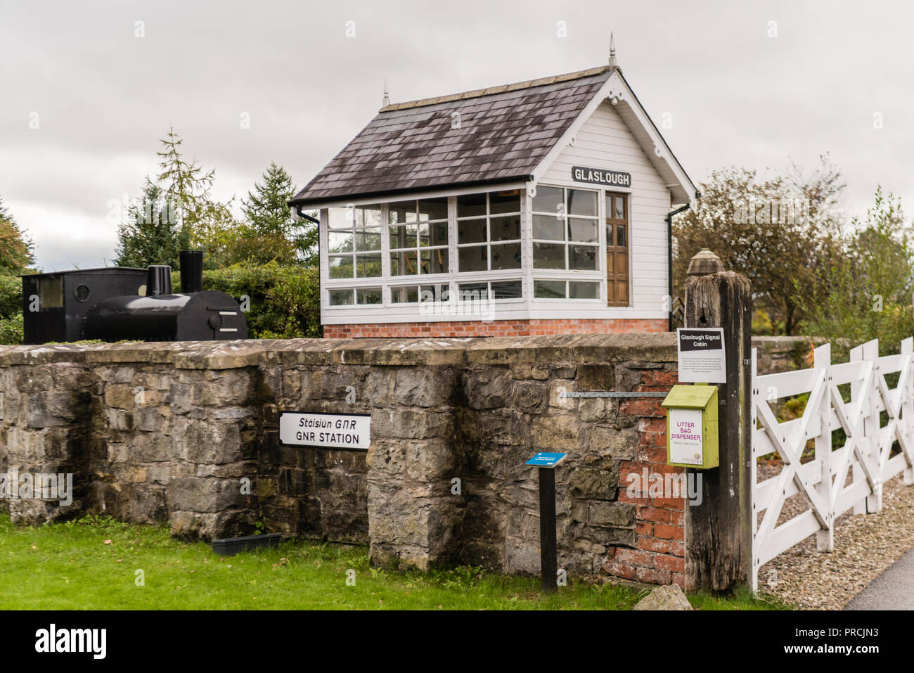 Restored signal box from the the Great Northern Railway (Ireland) at ...