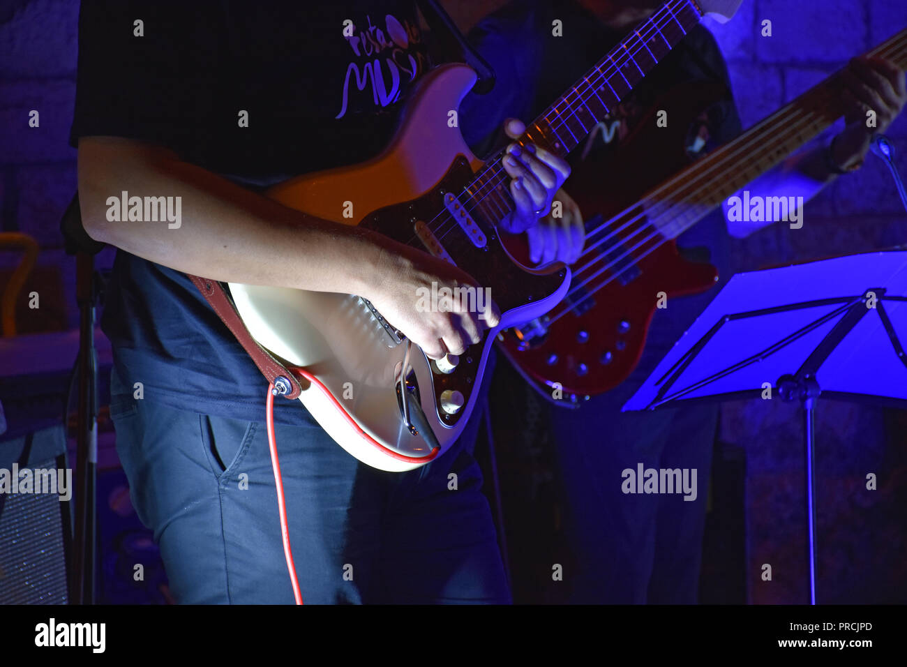 Details of musical instruments during a concert Stock Photo - Alamy
