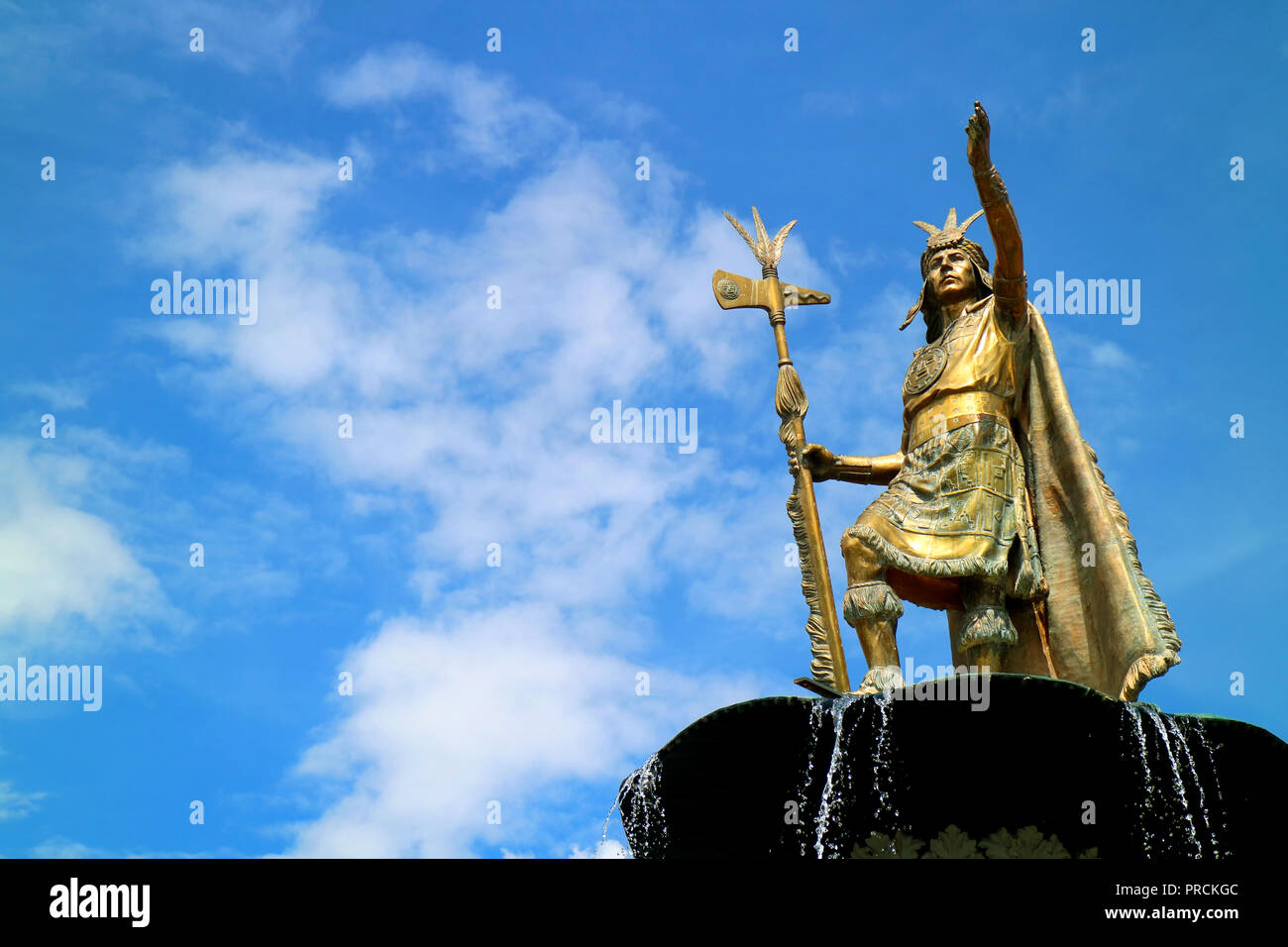 Statue of Pachacuti Inca Yupanqui at Plaza de Armas, the Main Square of ...