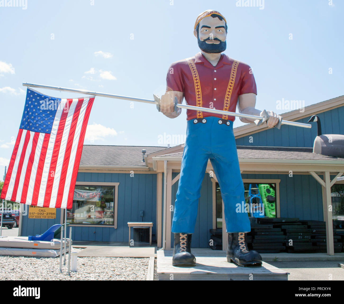 Bunyan-style Muffler Man statue in Brooklyn, Michigan—a towering ...