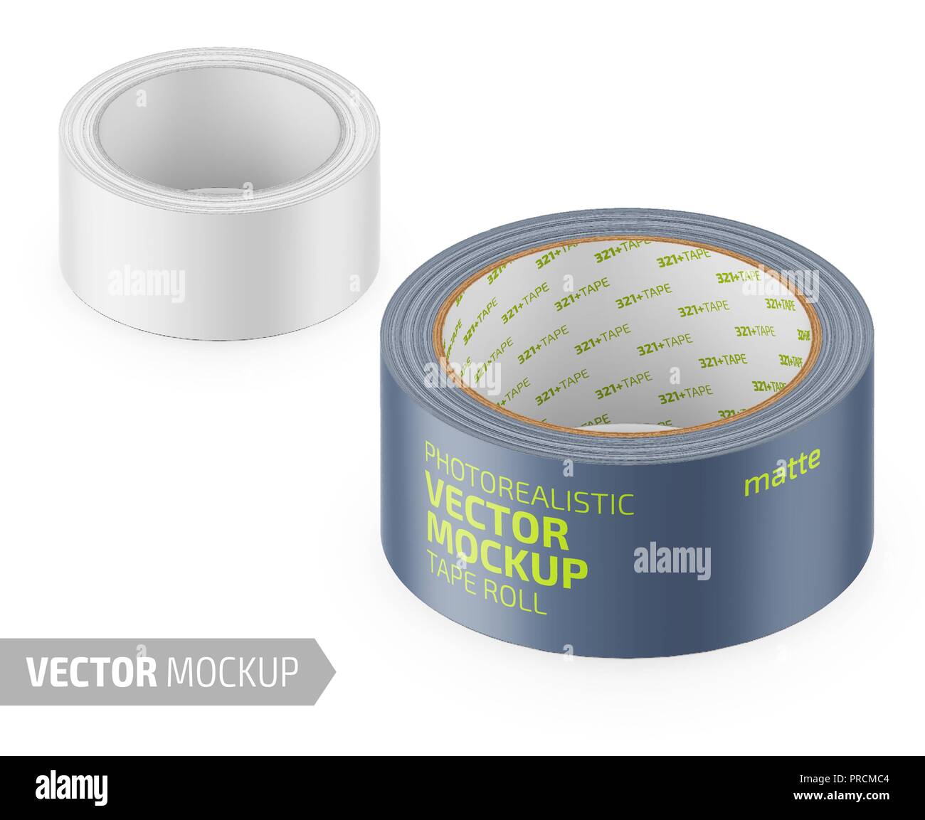 White matte cello tape roll. Realistic vector Stock Vector Image & Art ...