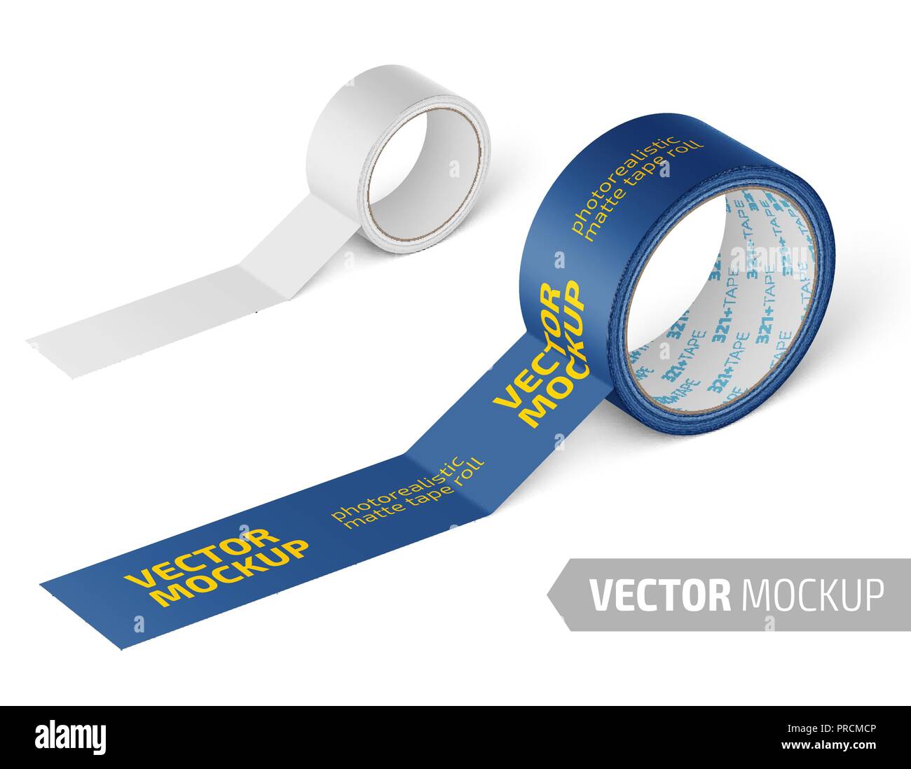 White glossy cello tape roll. Realistic vector Stock Vector Image & Art ...