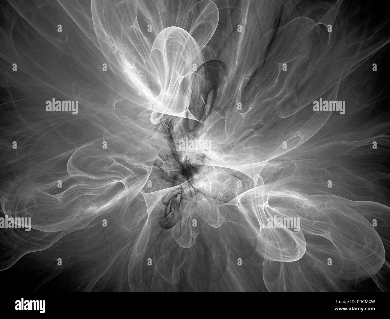 Dark matter texture in space black and white, computer generated ...