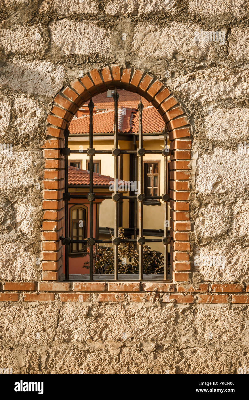 Garden window of a traditional Turkish house from Odunpazari, Eskisehir ...