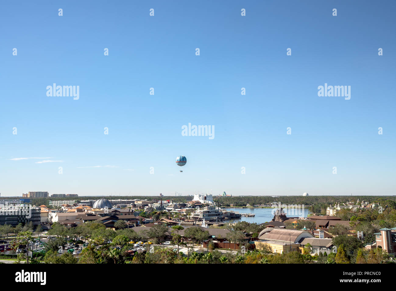 Orlando, Florida - DEC, 2017 - Beautiful blue sky day with flying ...