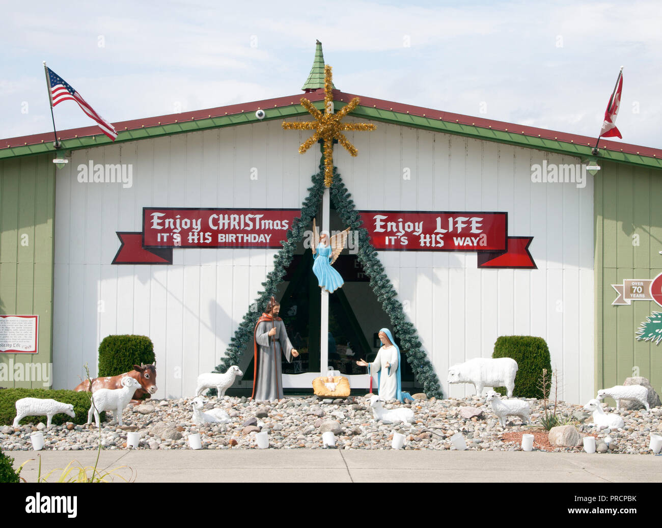 Bavarian-Themed Christmas Town in Frankenmuth, Michigan Stock Photo - Alamy