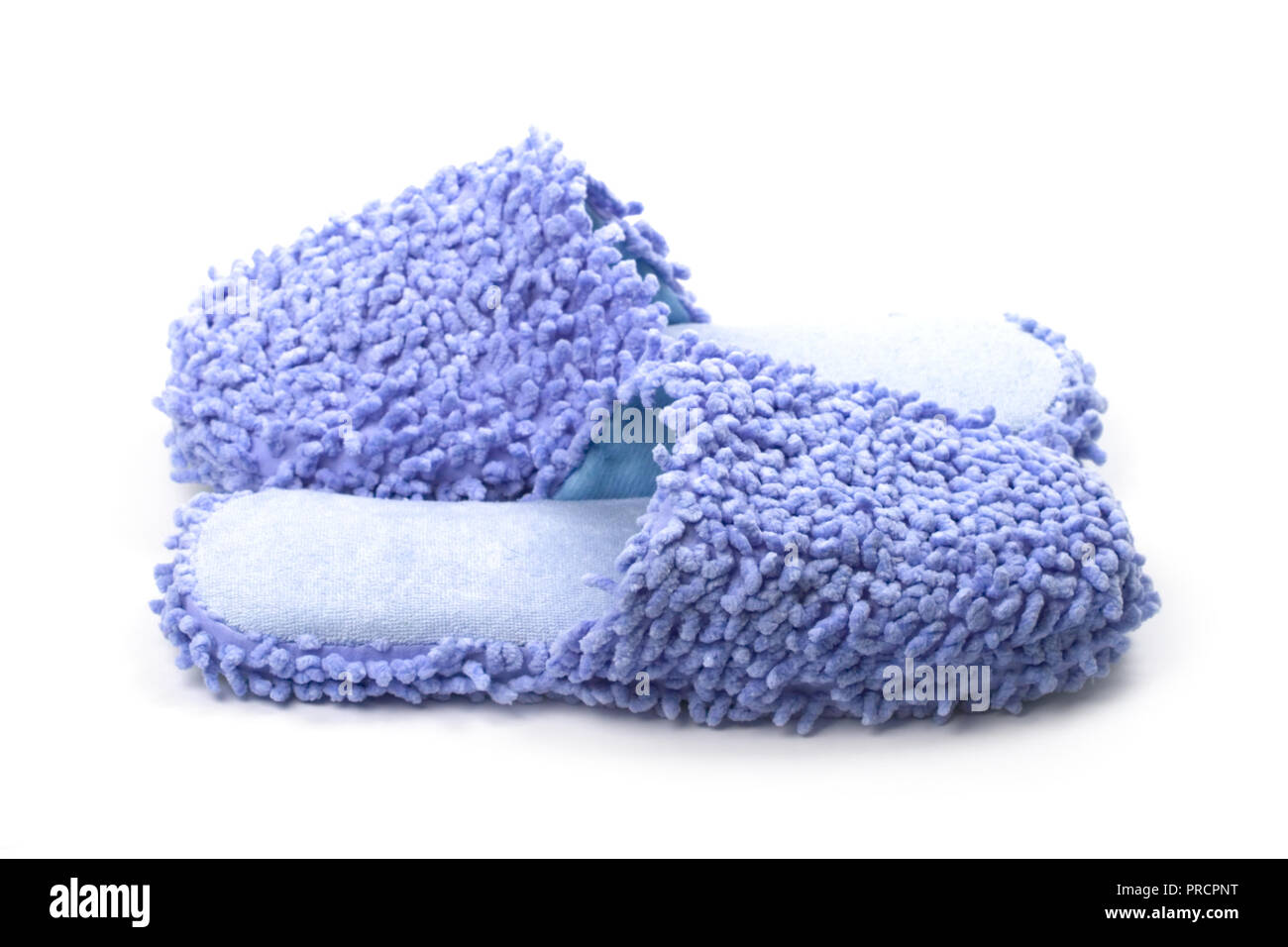 blue slippers isolated on a white background Stock Photo - Alamy