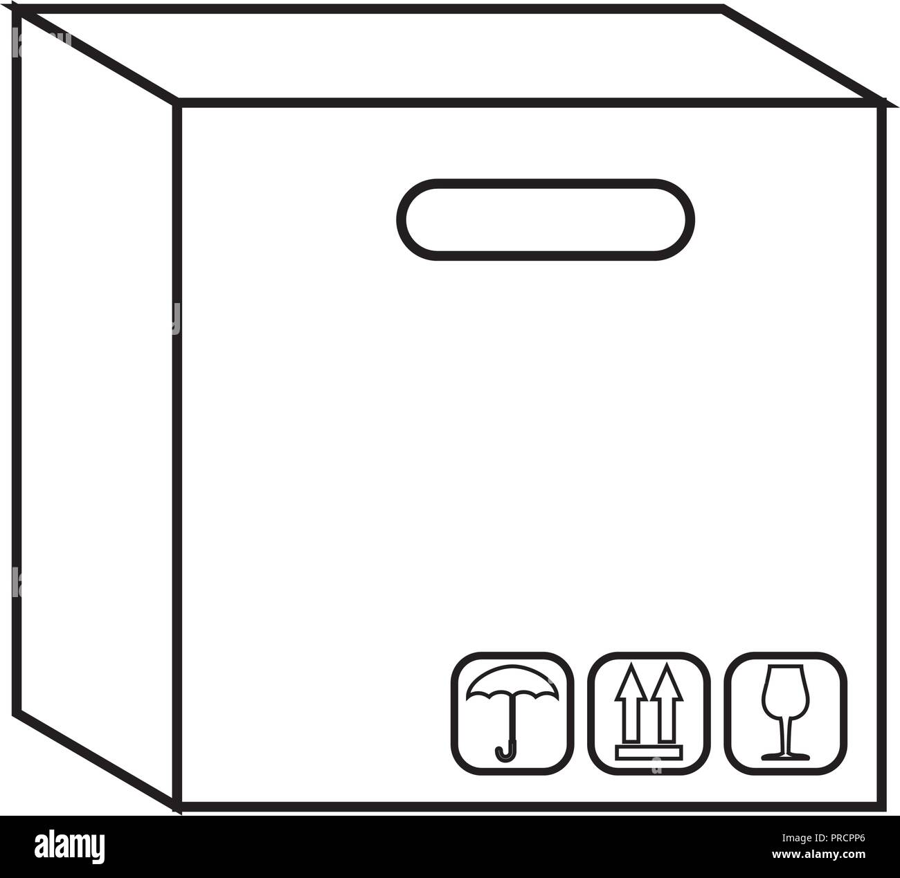 Set packaging symbols side up hi-res stock photography and images - Alamy