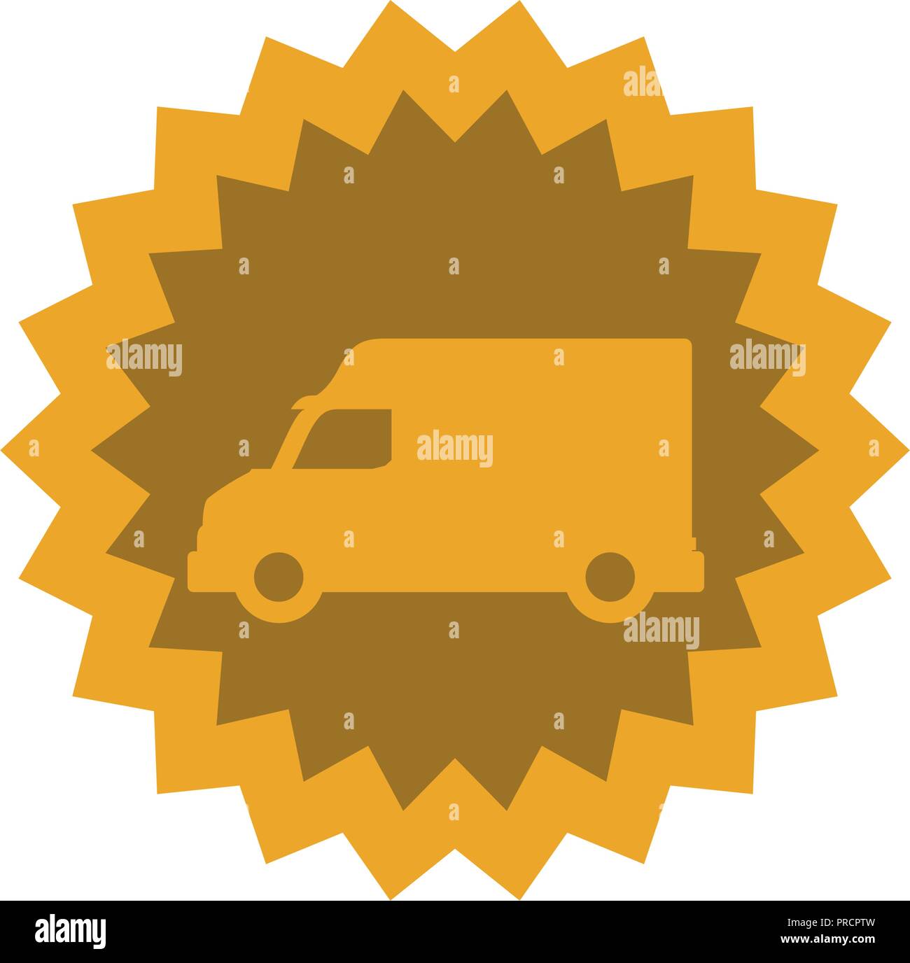 van vehicle seal stamp vector illustration design Stock Vector Image ...