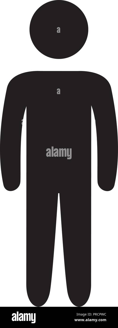 human figure silhouette icon vector illustration design Stock Vector ...