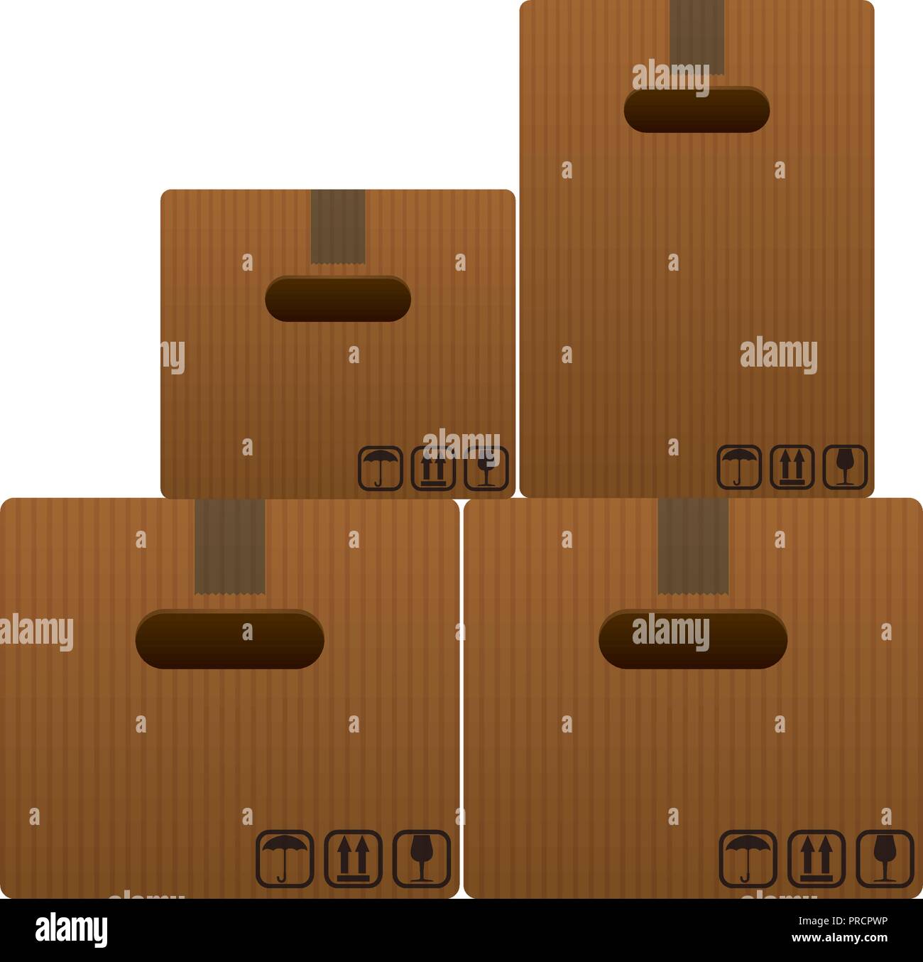 packing boxes carton icons vector illustration design Stock Vector ...