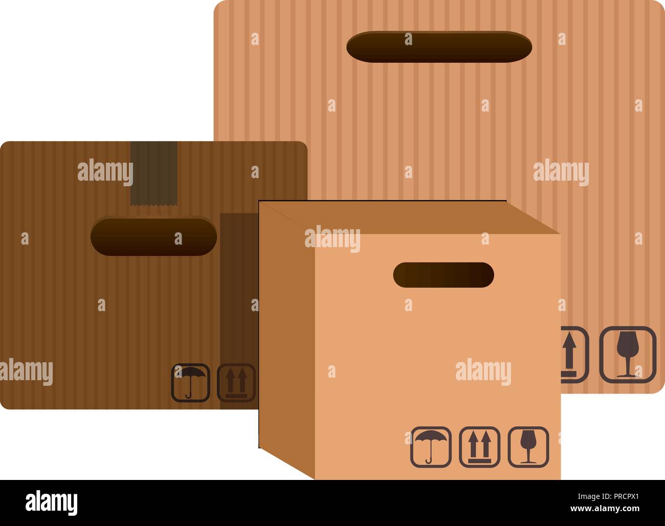 packing boxes carton icons vector illustration design Stock Vector ...