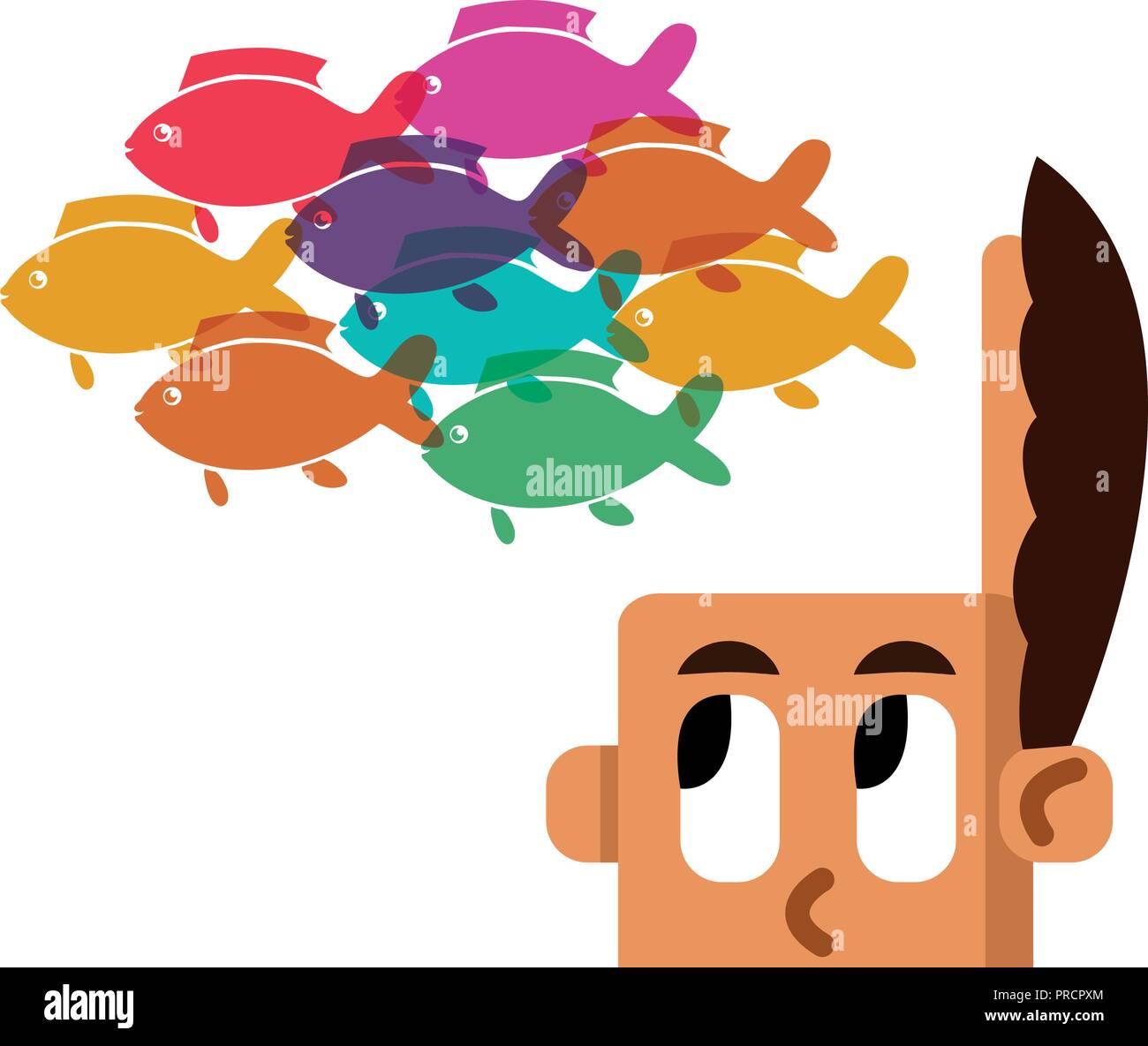 Cartoon Fish Head Stock Photos & Cartoon Fish Head Stock Images - Alamy