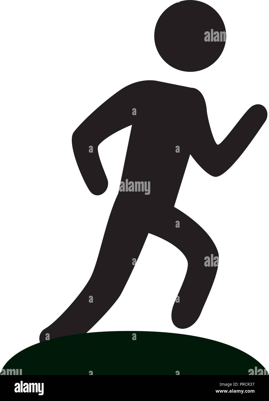 human figure running silhouette vector illustration design Stock Vector ...