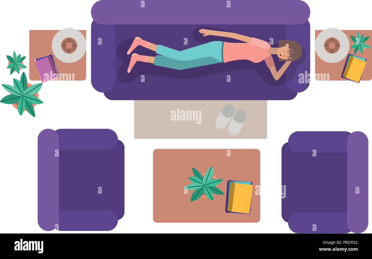 aerial view of woman resting avatar character Stock Vector Image & Art ...