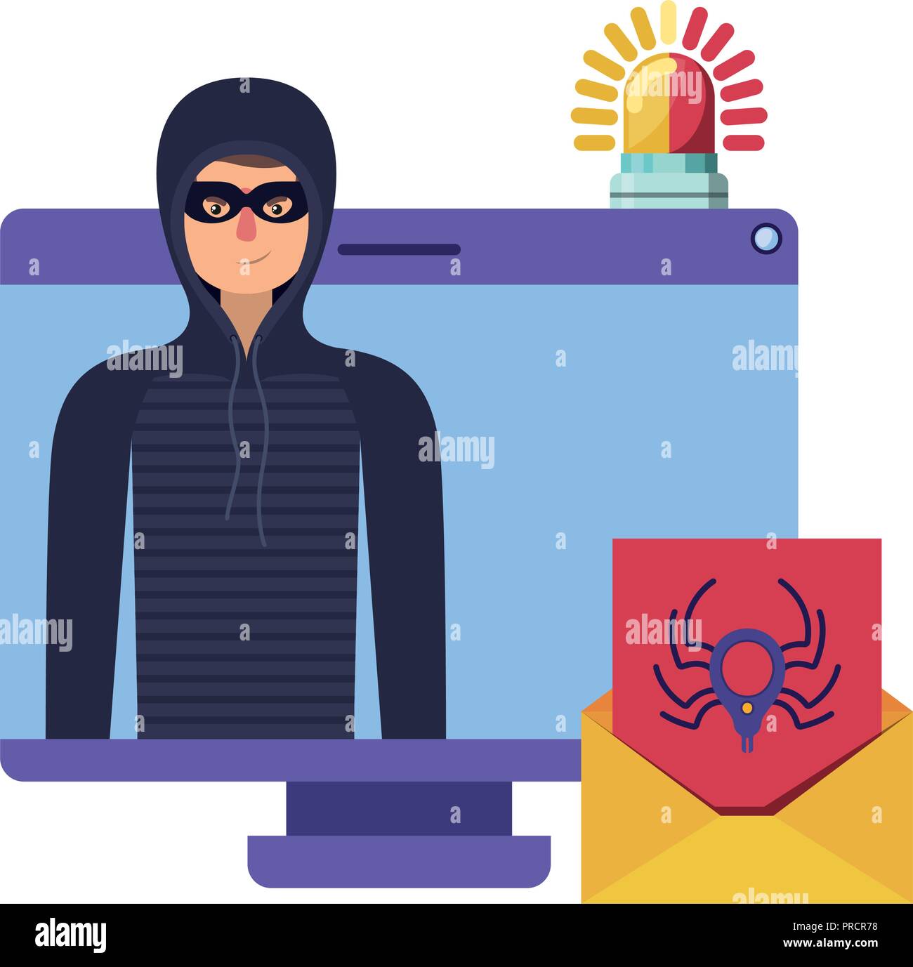 hacker stealing information avatar character Stock Vector Image & Art ...