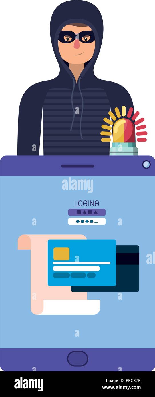 hacker stealing information avatar character Stock Vector Image & Art ...