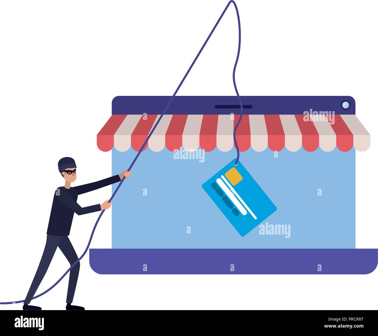 hacker stealing information avatar character Stock Vector Image & Art ...