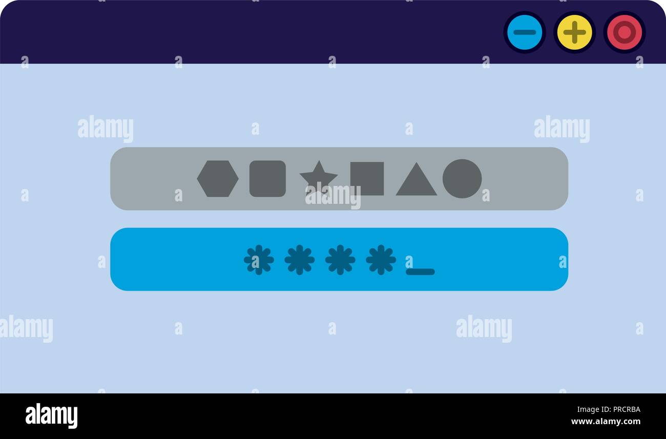 window with password isolated icons Stock Vector Image & Art - Alamy