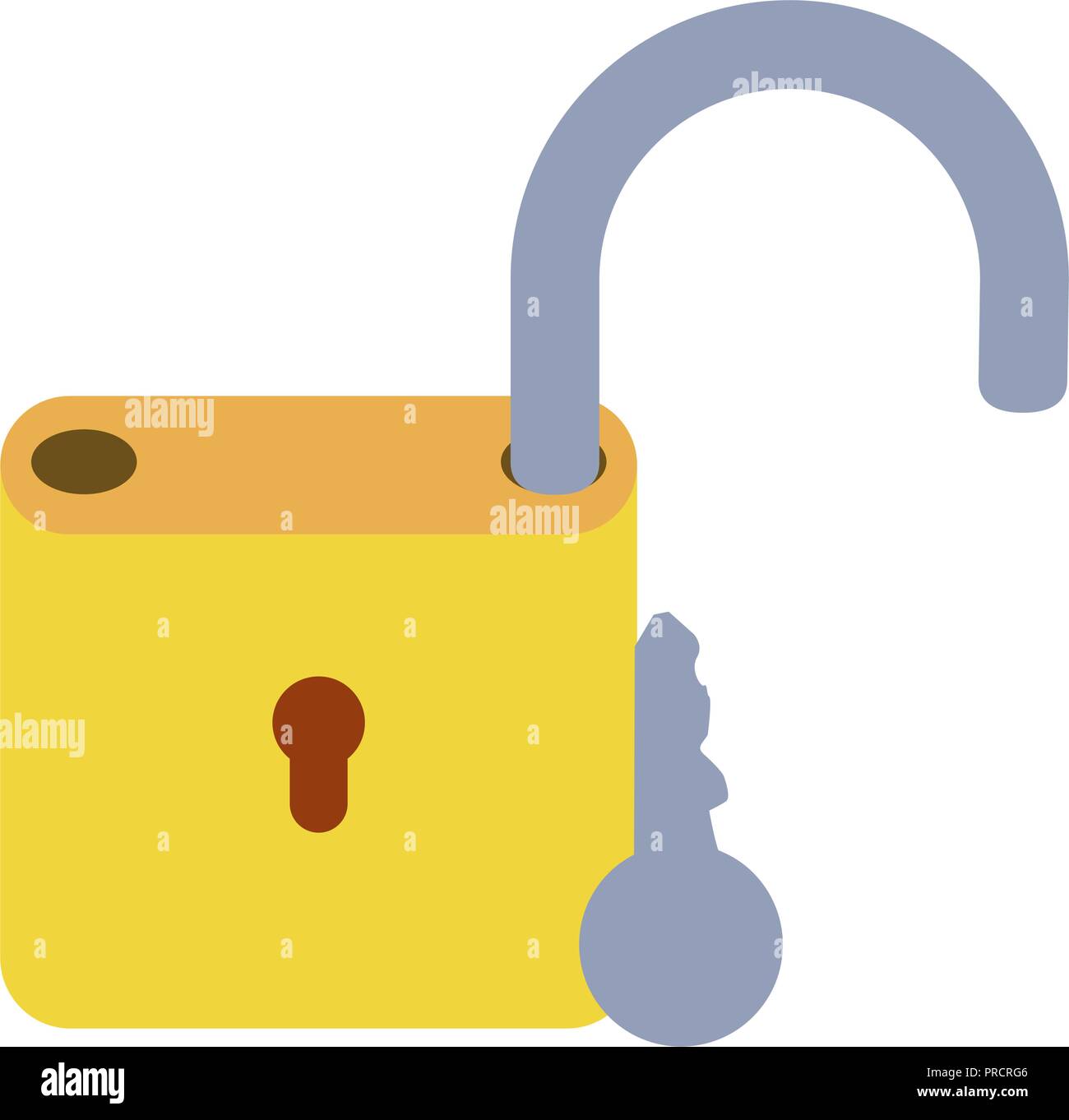 lock open with key isolated icons Stock Vector Image & Art - Alamy