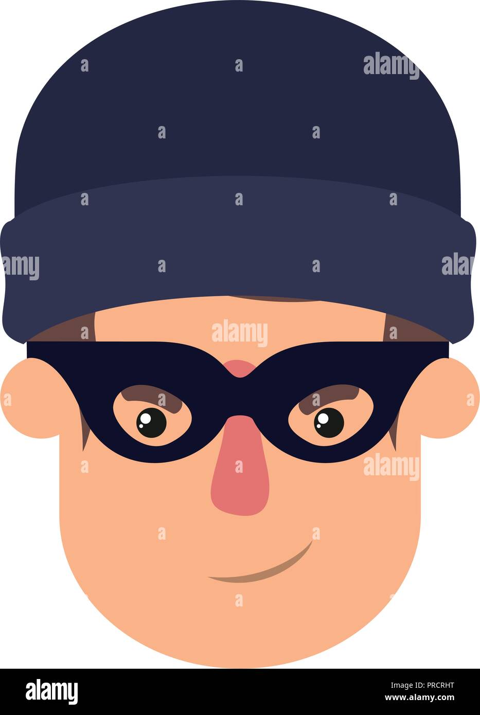head of man with mask of thief avatar character Stock Vector Image ...