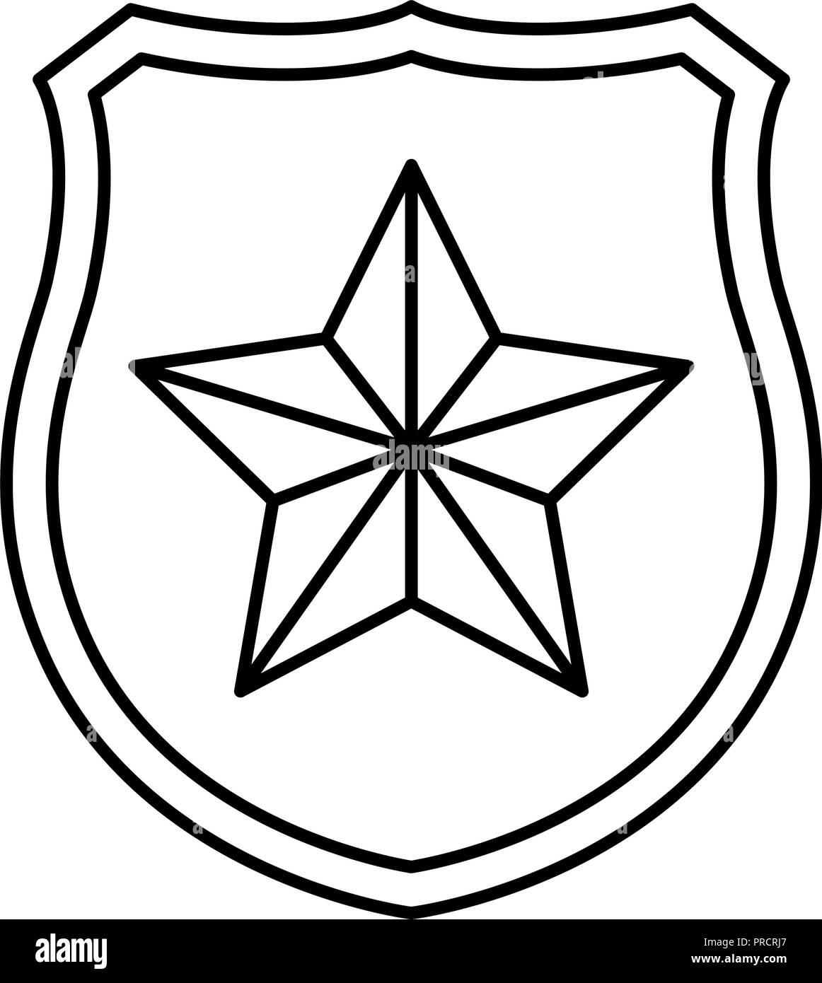 shield with star isolated icons Stock Vector Image & Art - Alamy