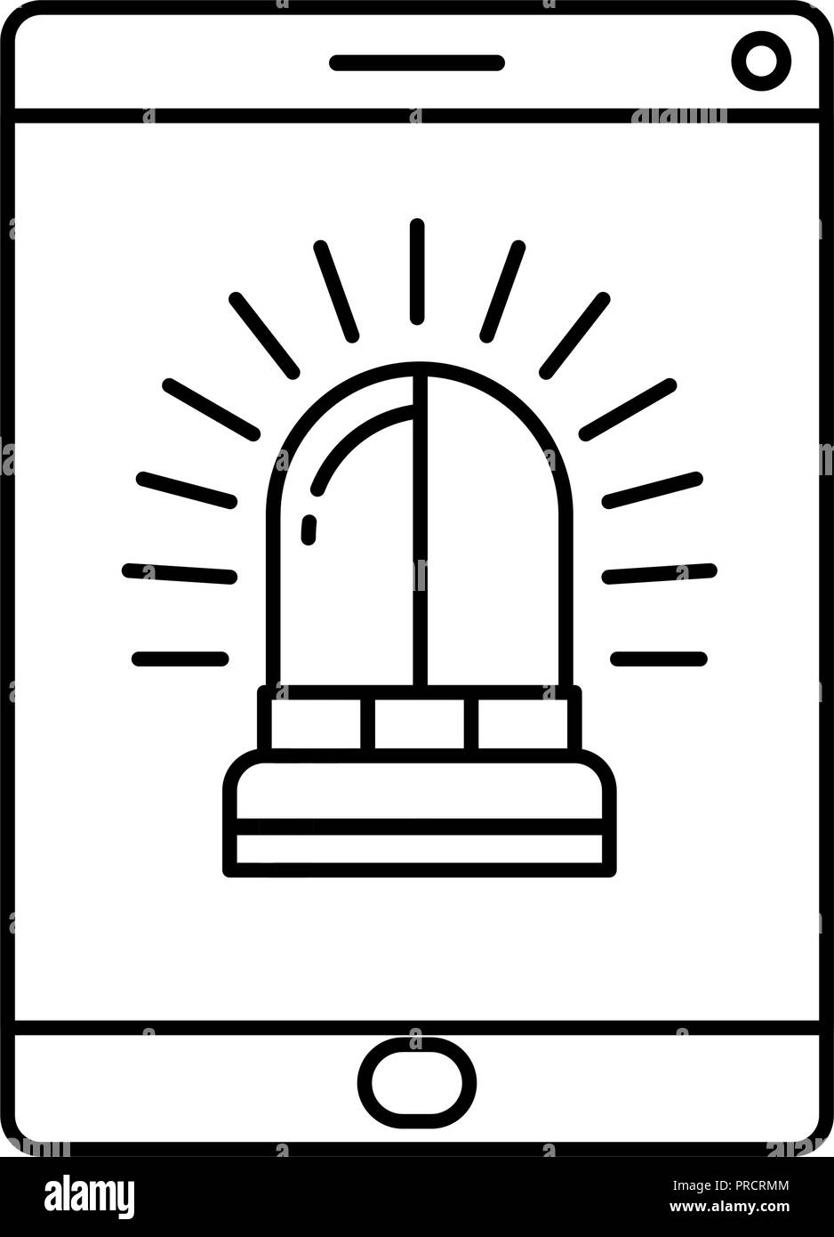 screen alarm message on isolated icon Stock Vector Image & Art - Alamy