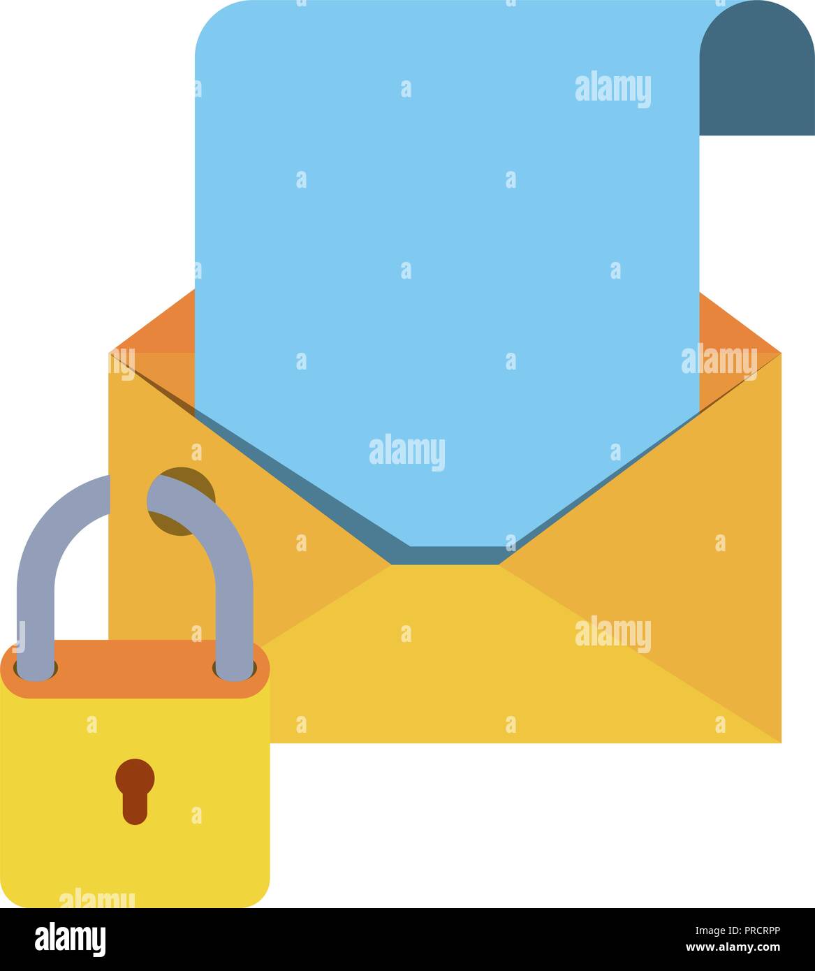 open letter with padlock isolated icons Stock Vector Image & Art - Alamy