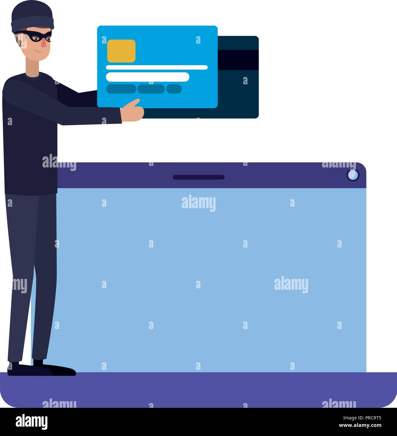 hacker stealing information avatar character Stock Vector Image & Art ...