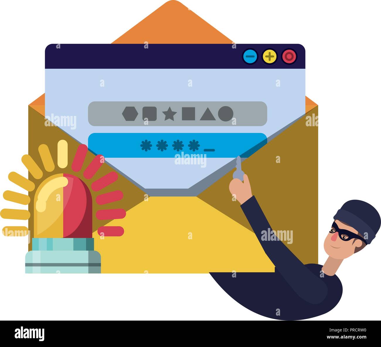 hacker stealing information avatar character Stock Vector Image & Art ...