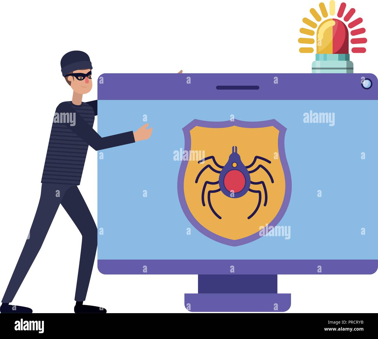 Hacker Stealing Information Avatar Character Stock Vector Image And Art Alamy