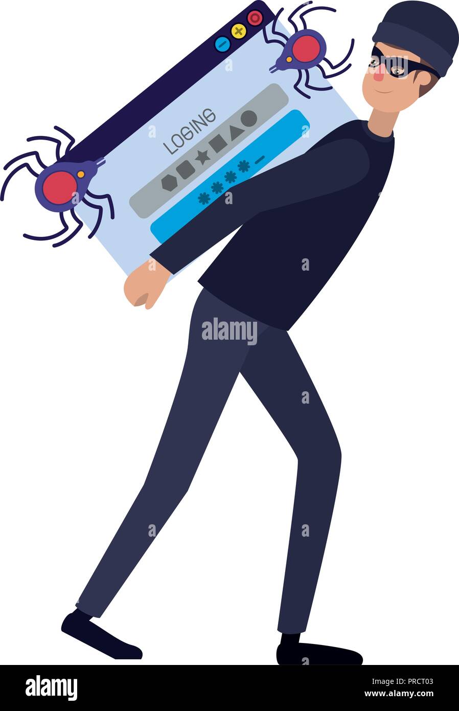hacker stealing information avatar character Stock Vector Image & Art ...