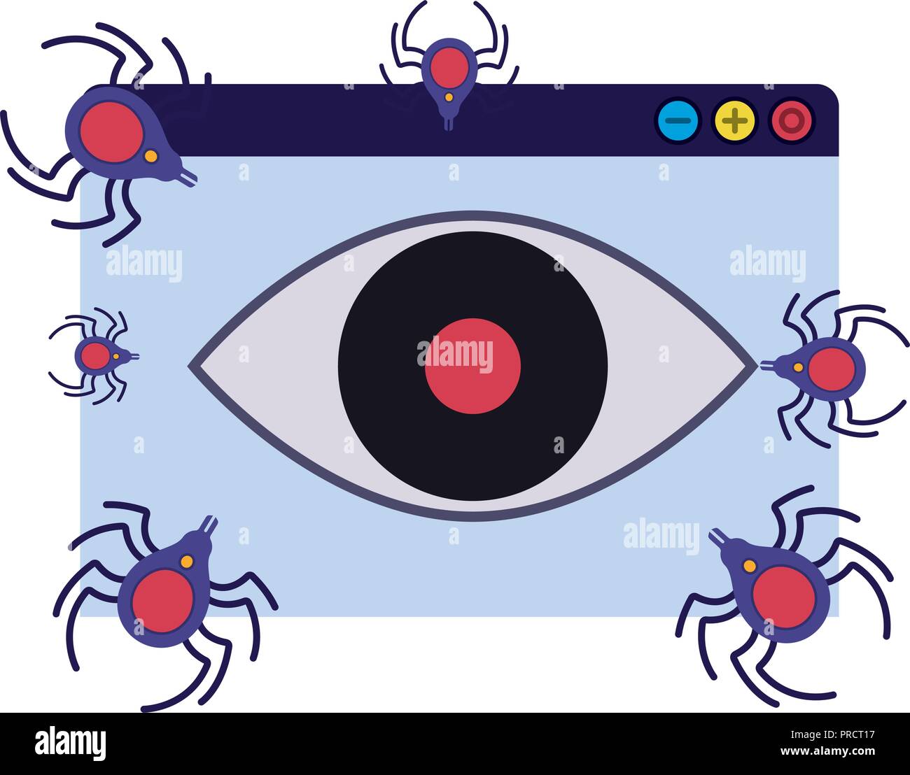 computer with cyber security icons avatar character Stock Vector Image ...