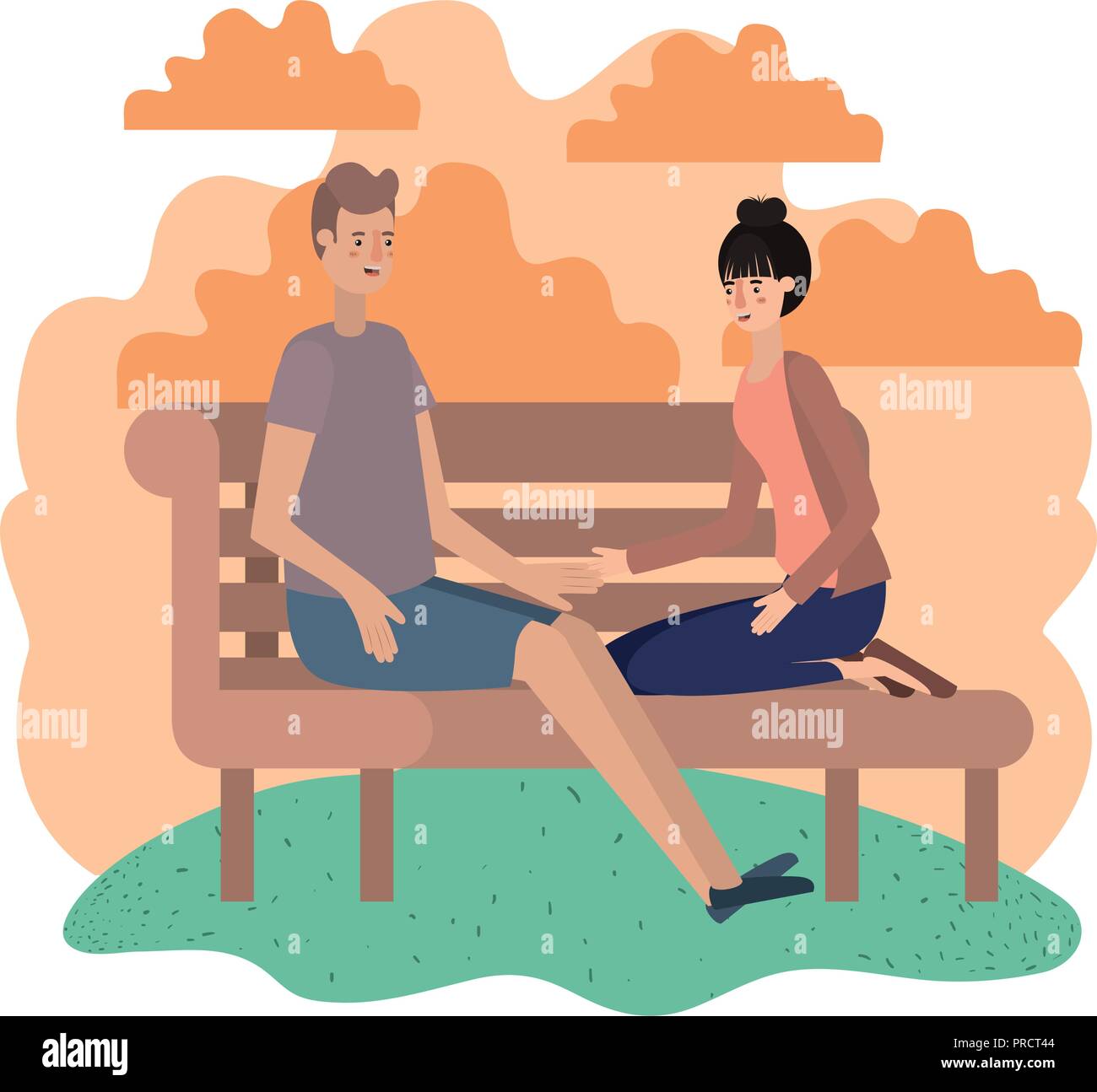 Two lovers seated Stock Vector Images - Alamy