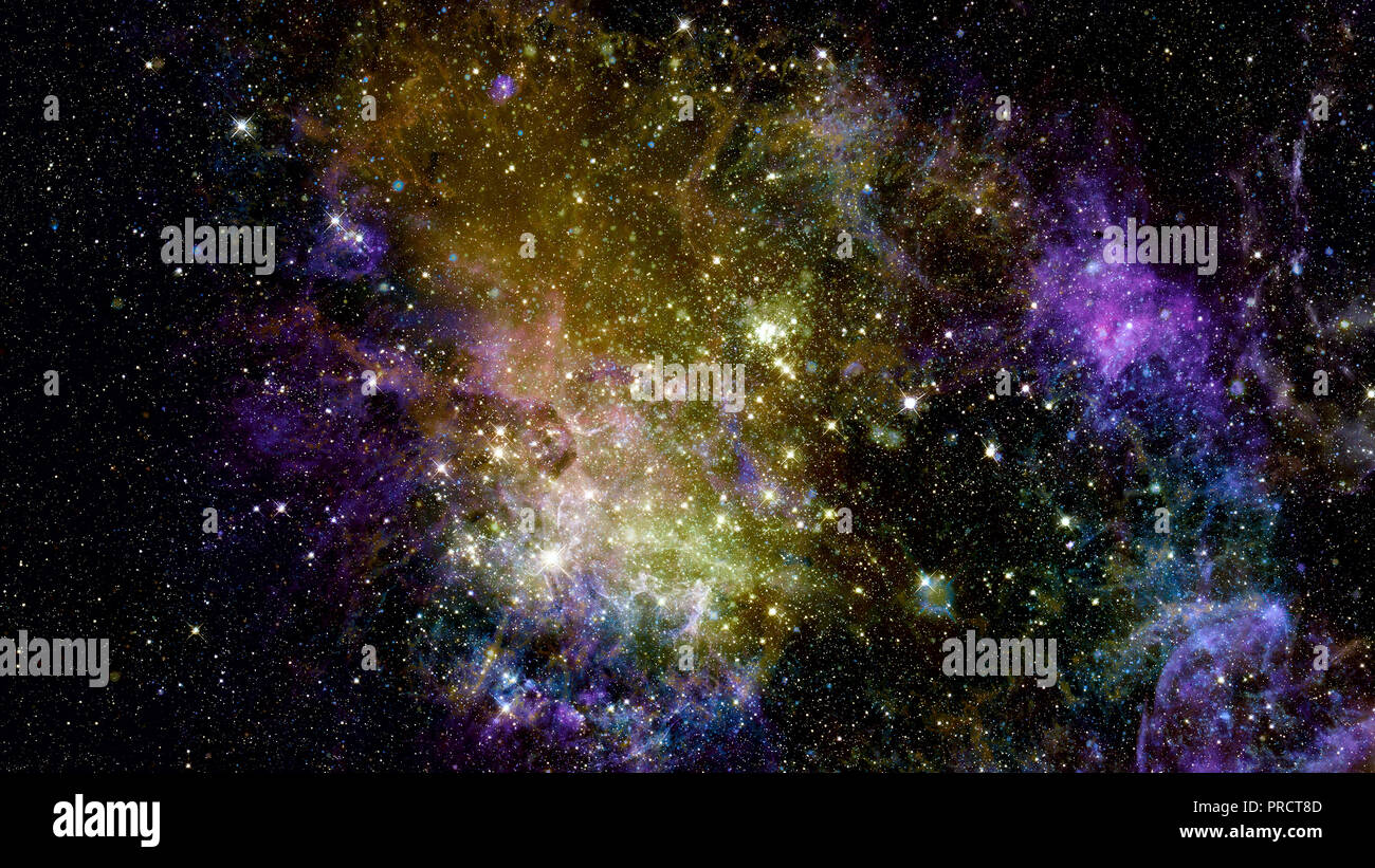 Colorful space nebula. Beauty galaxy. Elements of this image furnished ...