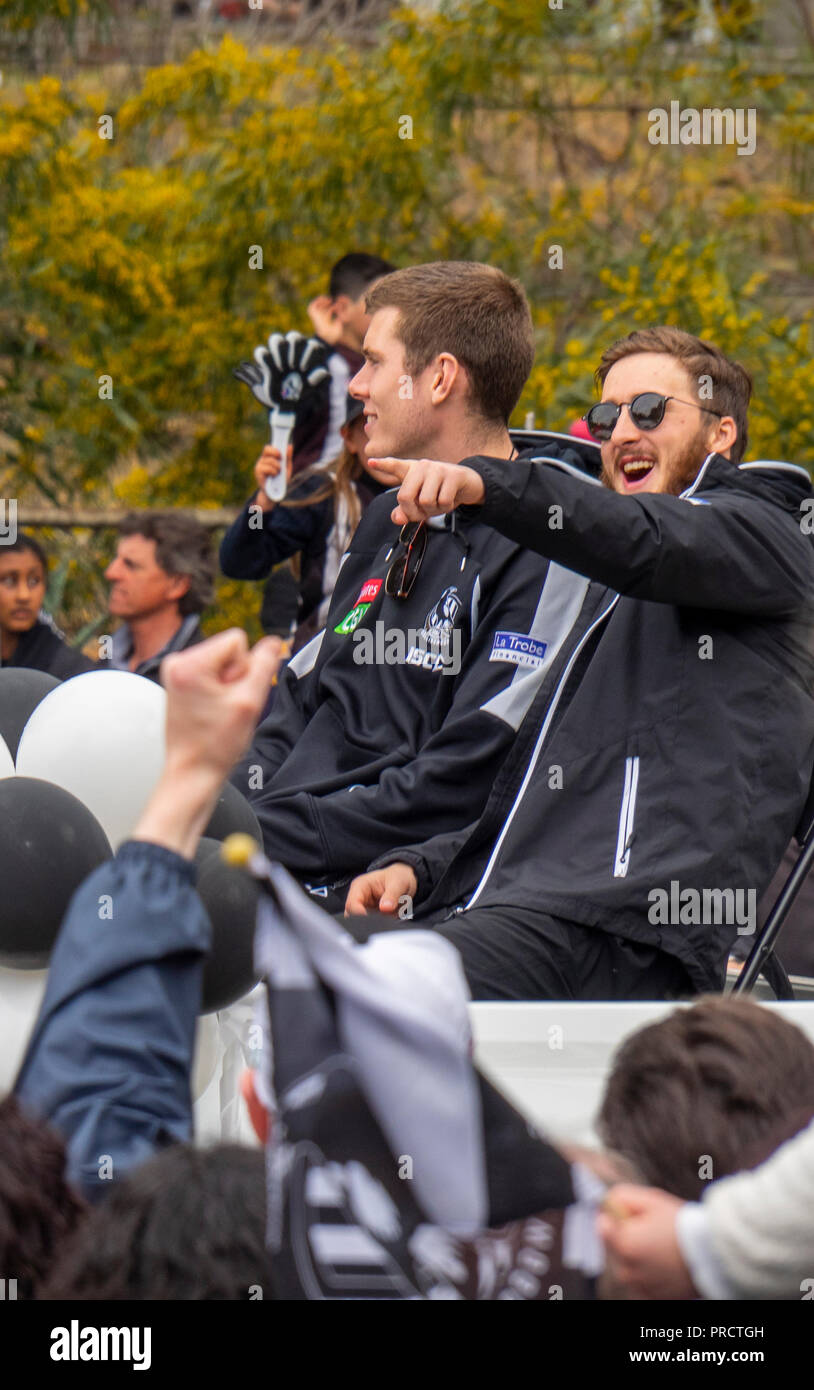 2018 AFL Grand Final Parade, Melbourne Victoria Australia Stock Photo ...